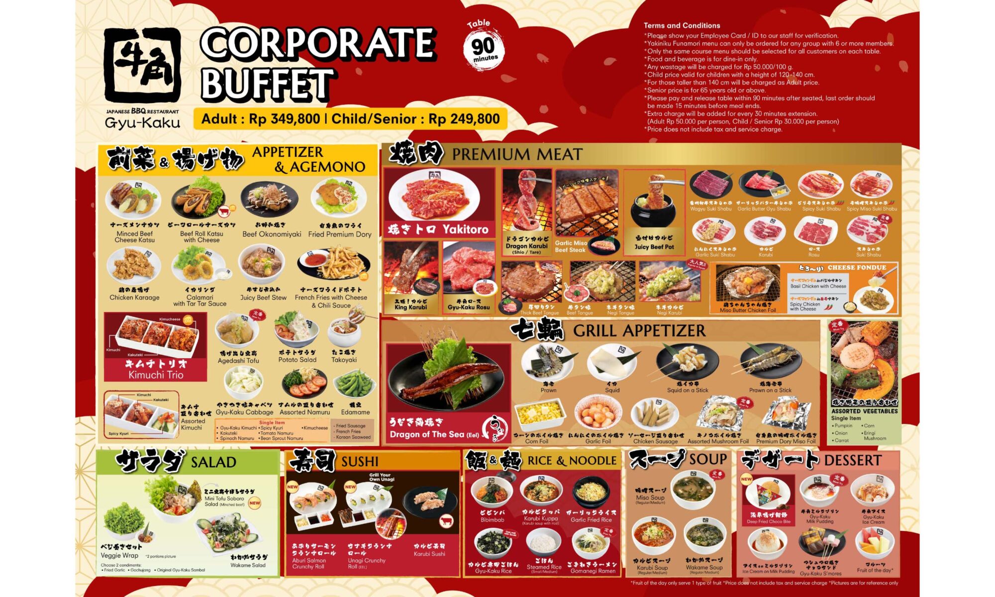 CORPORATE BUFFET – GYU-KAKU MENU